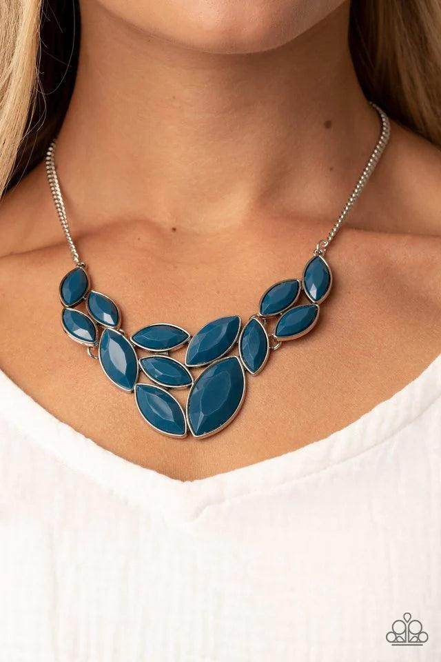 Glitzy Goddess - Blue Necklace-Paparazzi | The Sassy Sparkle
